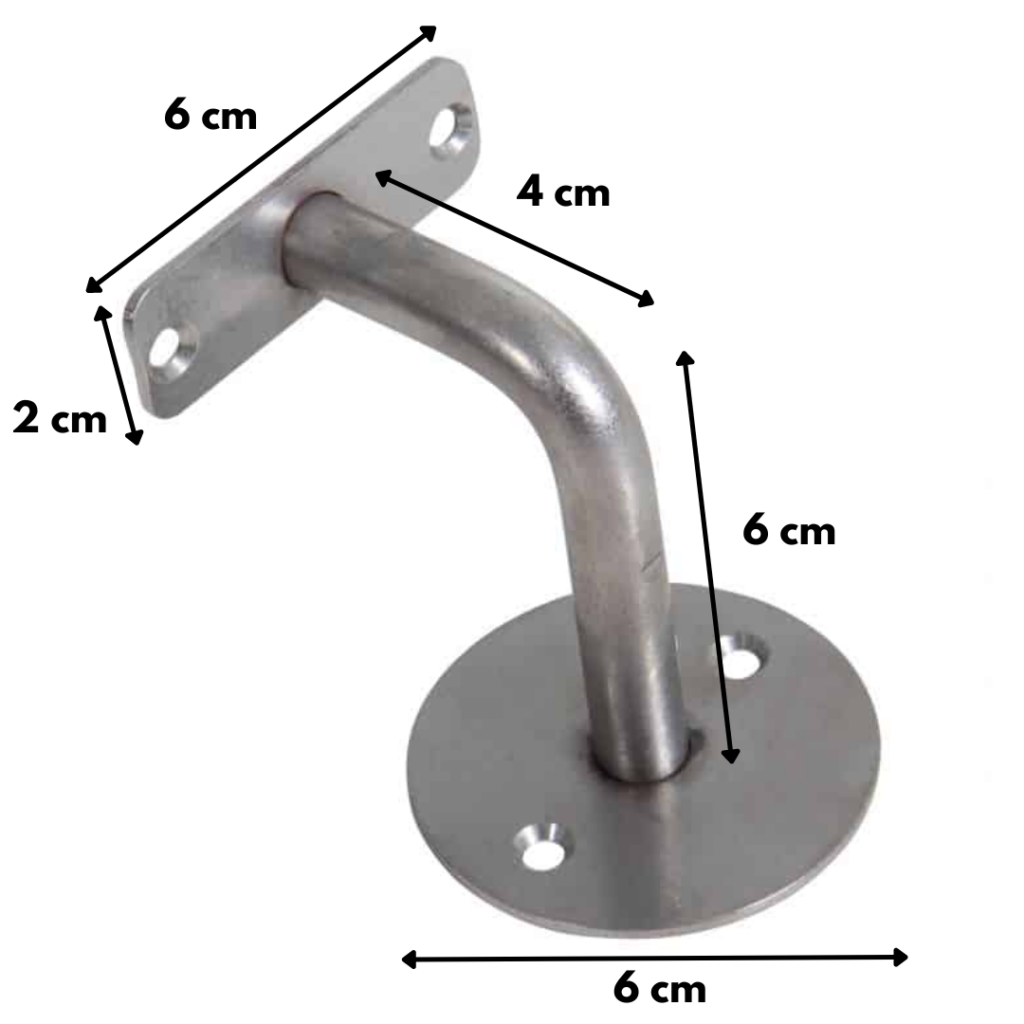 Trapleuning beugel | Gaatjes | RVS | Decoratietakken