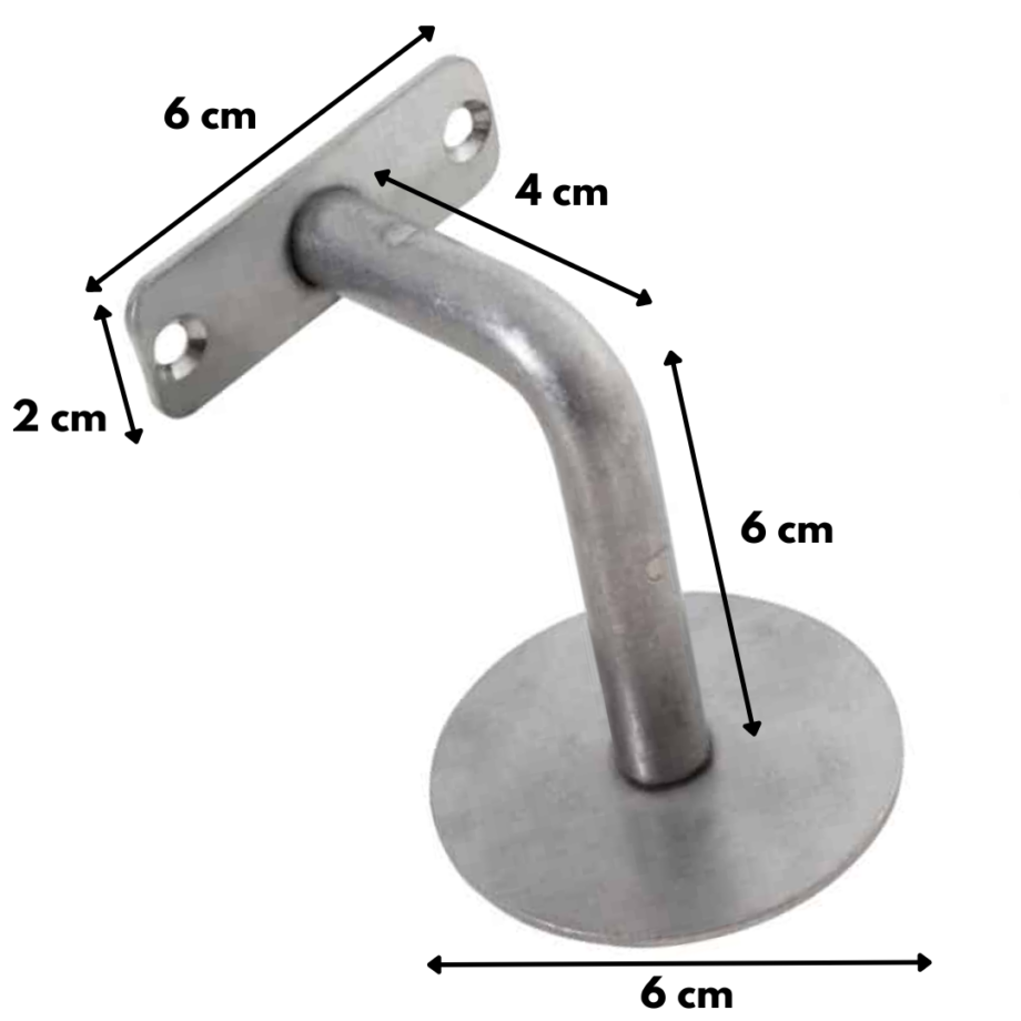 Trapleuning beugel | Bevestigingsschroef | RVS | Decoratietakken