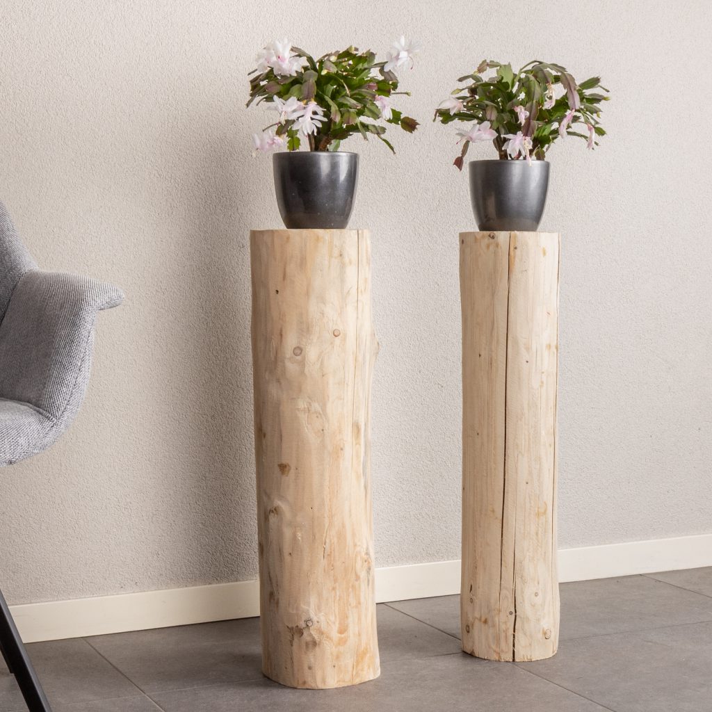 Boomstam zuil | H70cm | ø15-20cm | Decoratietakken