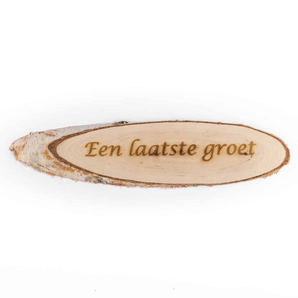 Boomschijf ovaal | Gepersonaliseerde Rouwtekst/Symbool | 20cm ...
